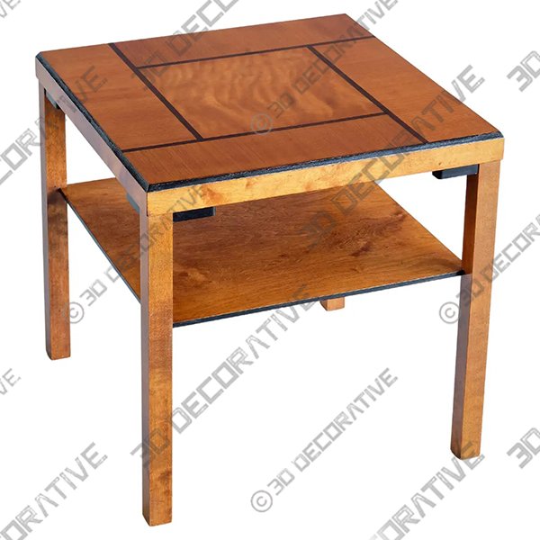 Swedish Grace Side Table in Elm and Birch Wood, Sweden, 1930s | 3D DECORATIVE