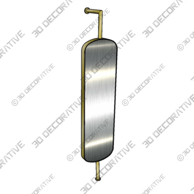 Rectangular Wall Mounted Steel Mirror | 3D DECORATIVE