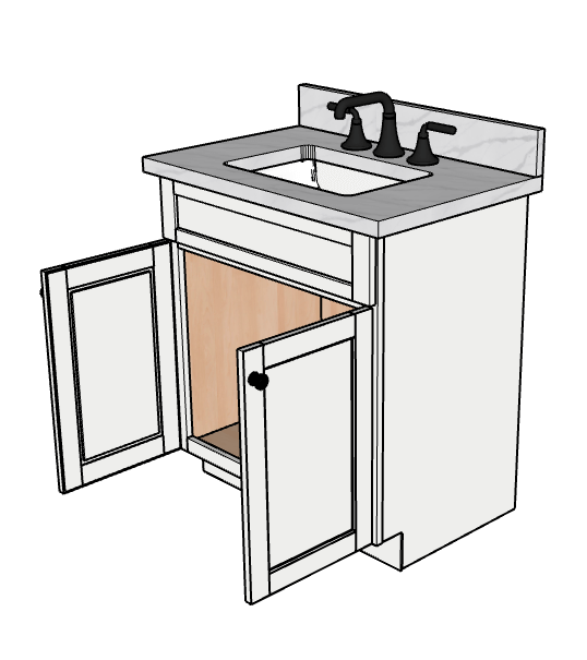 30 Inches to 33 Inches Vanity | 3D DECORATIVE