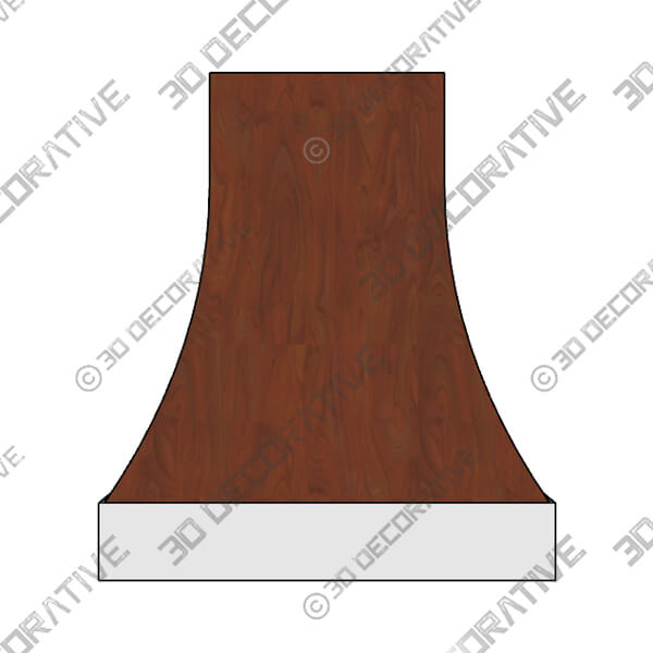 Elevation With Stainless Base Range hood | 3D DECORATIVE