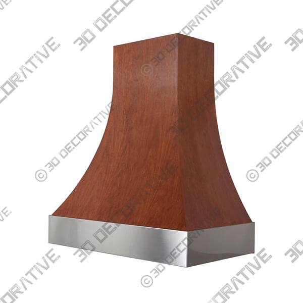 Elevation With Stainless Base Range hood | 3D DECORATIVE