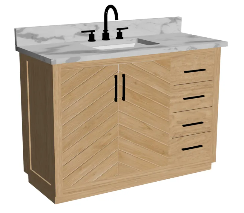Huckleberry 42 in Single Sink - 3D Decorative Digital Files