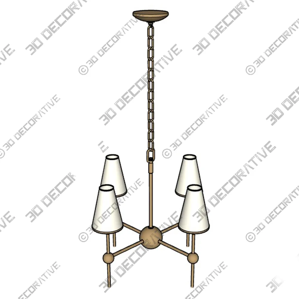Parohn 4 Light Brushed Moderne Brass Traditional Damp Chandelier ...