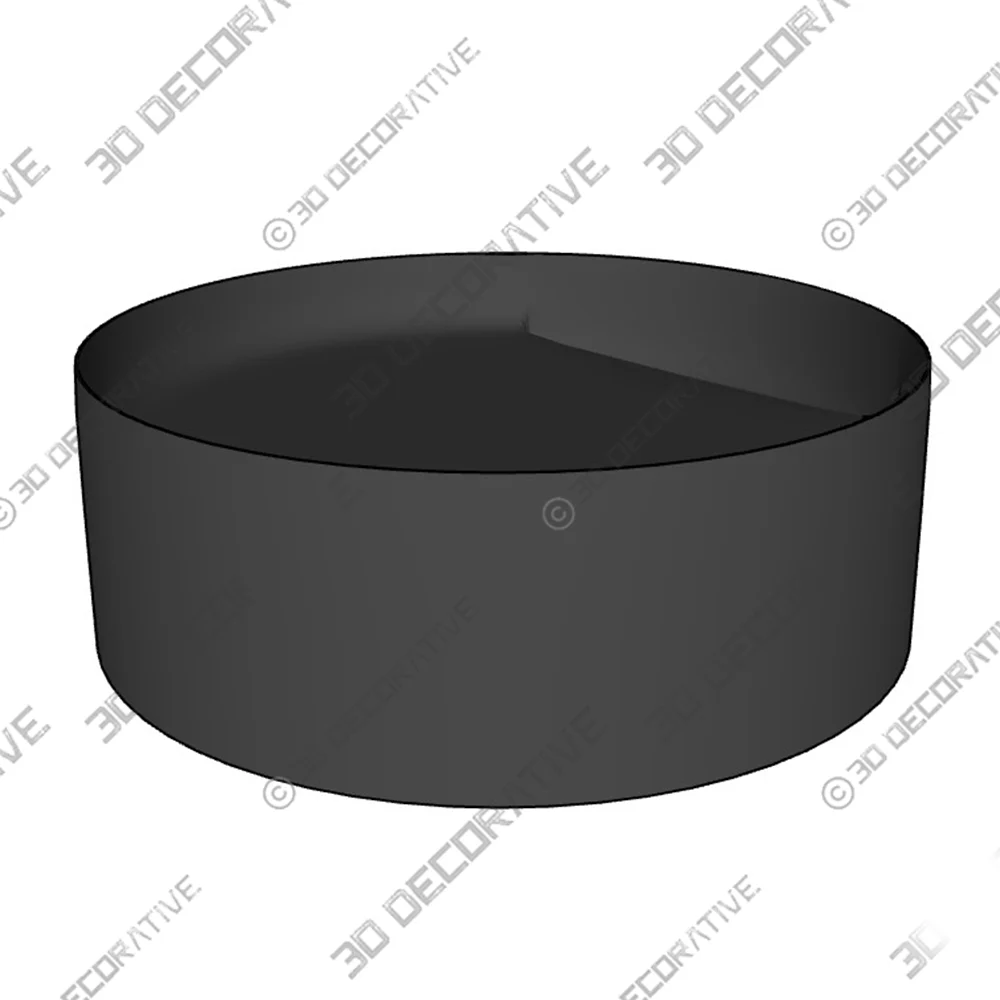 Vevey Ceramic Vessel Round Matte Black- Bathroom Sink 3D Models