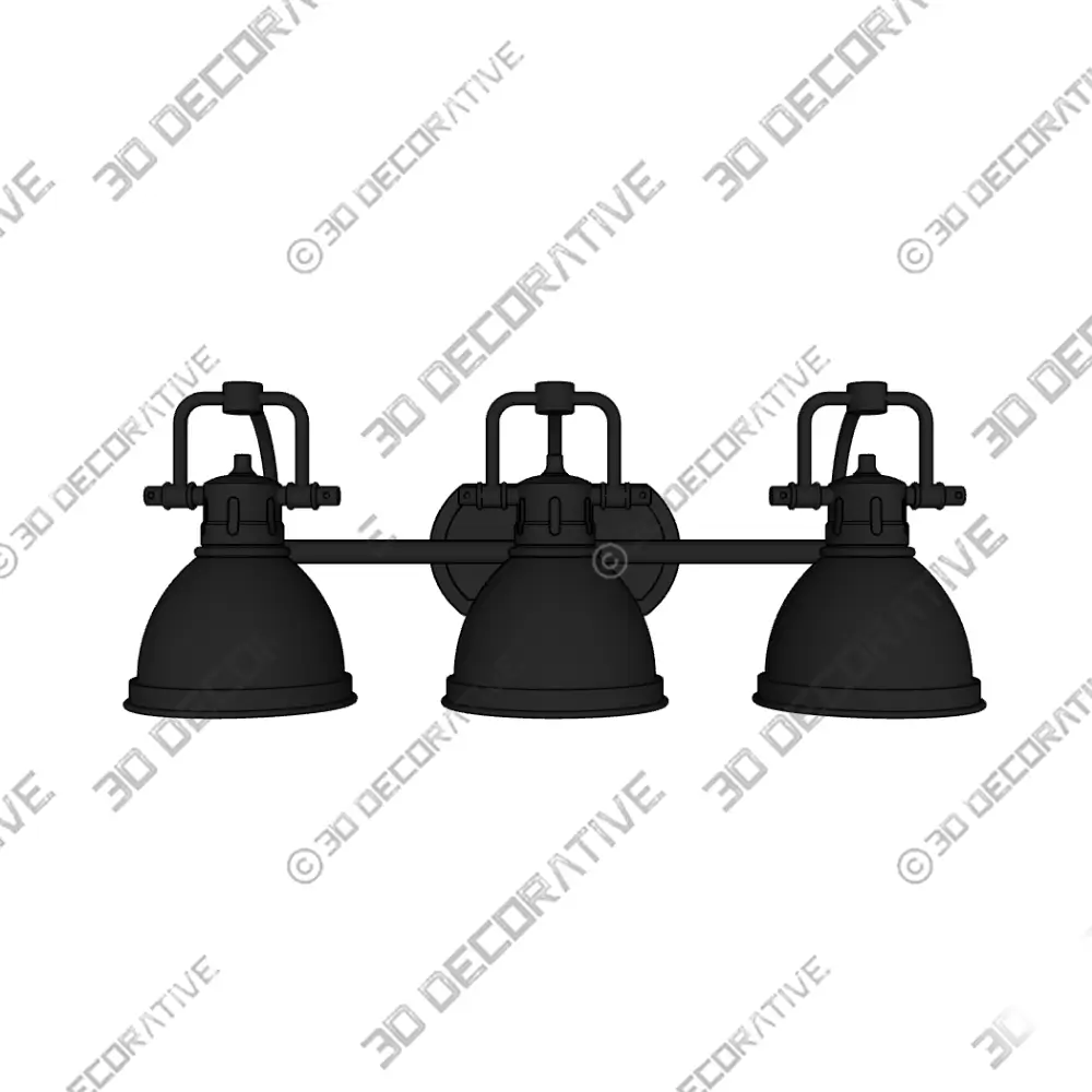 Drakeford Dimmable Vanity Light - 3‑Light Bathroom Fixture