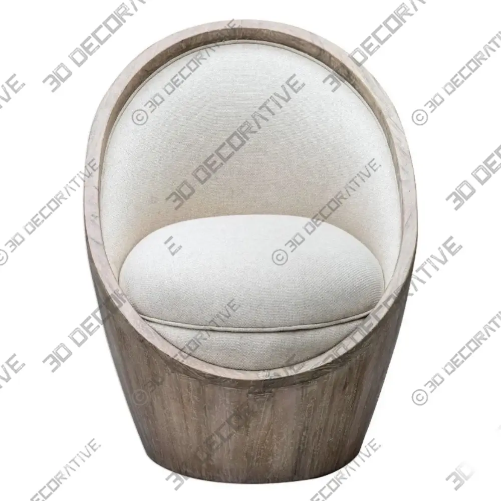Noemi Accent Chair - Curved Back Tapered Wooden Legs