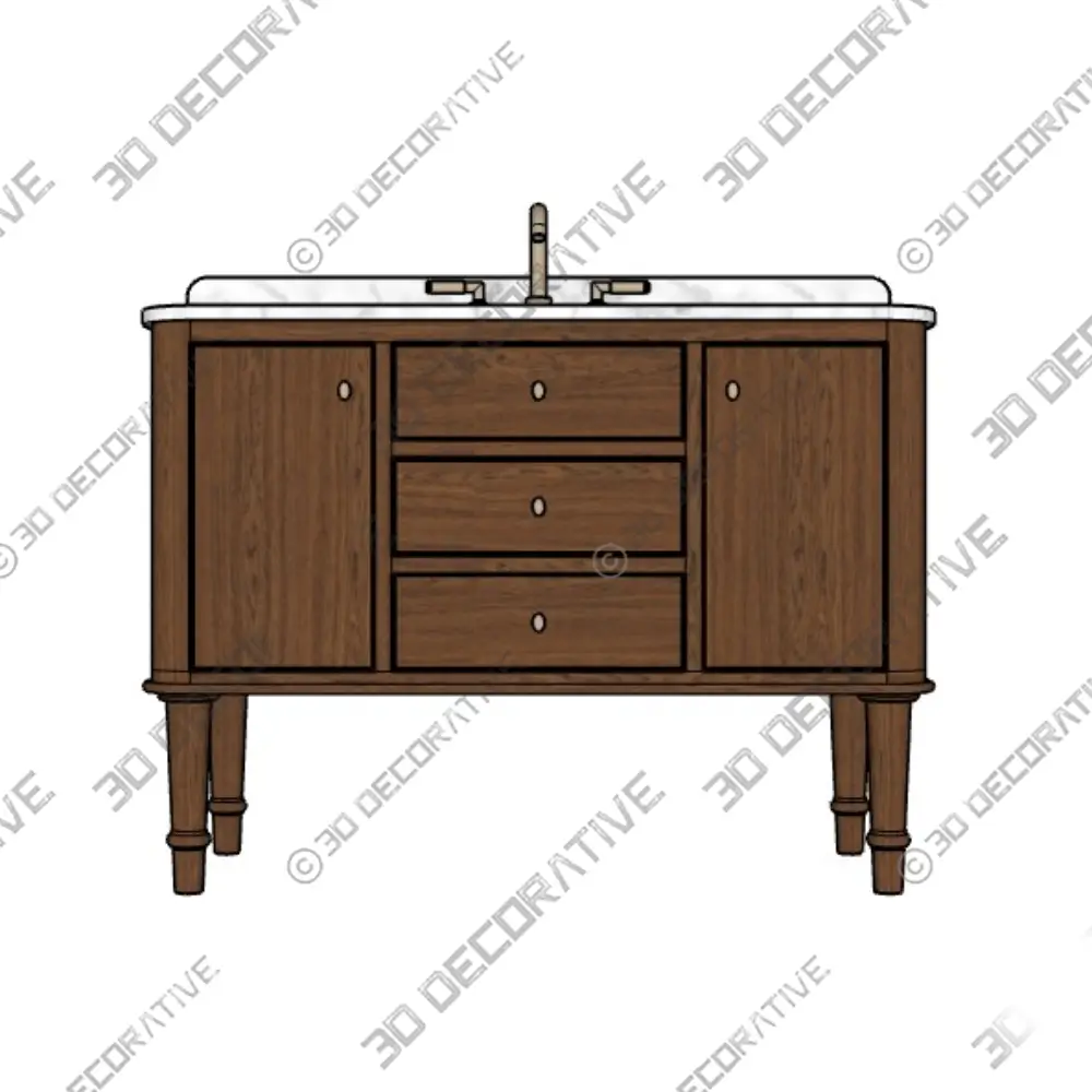 Collette Cinnamon Oak Bath Vanity - Top Bathroom Cabinet