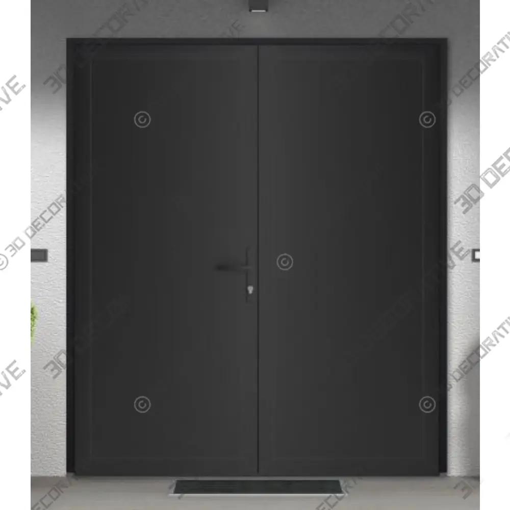 Prehung Metal Plastic Double Front Entry Doors | Manux 8111