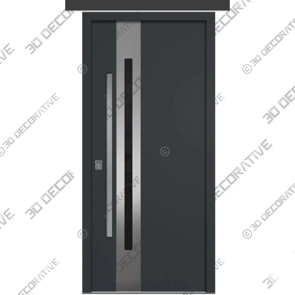 Nova Inox S2 Gray Door - Industrial Modern Entry System