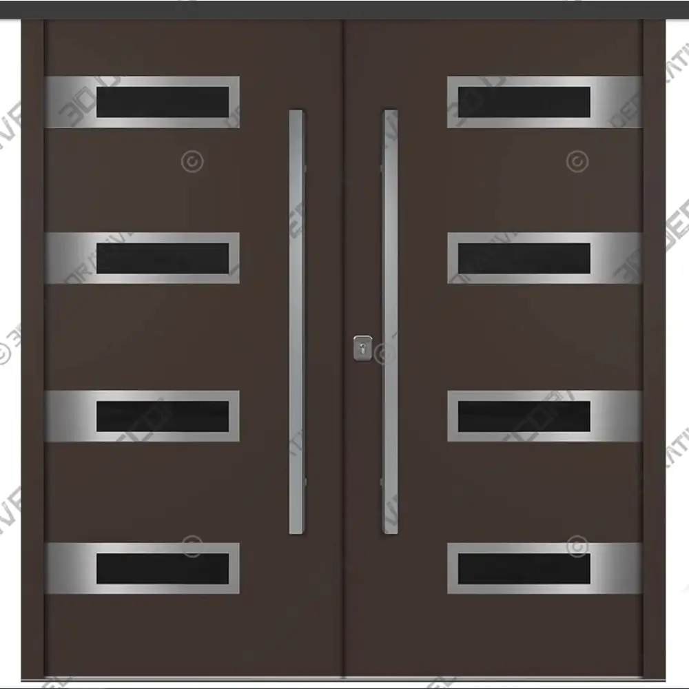 White Double Entry Door | Nova Inox S4 Steel Set