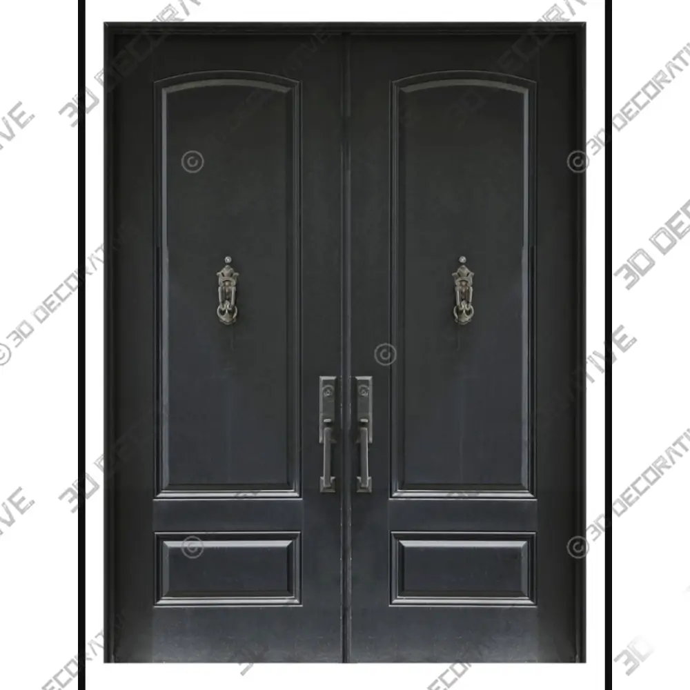 Gothic Arch Iron Entry Door - Nova Royal Style 004