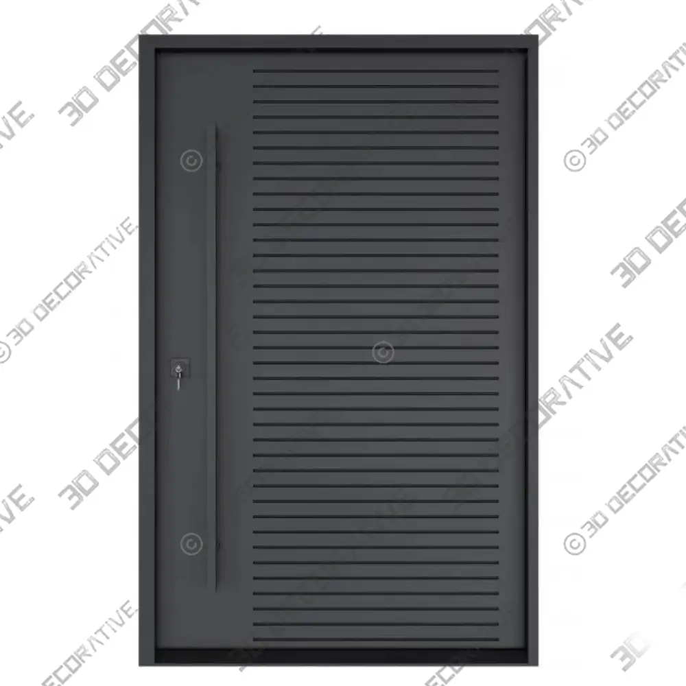 Moroccan Lattice Pivot Door | Wrought Iron Style 011