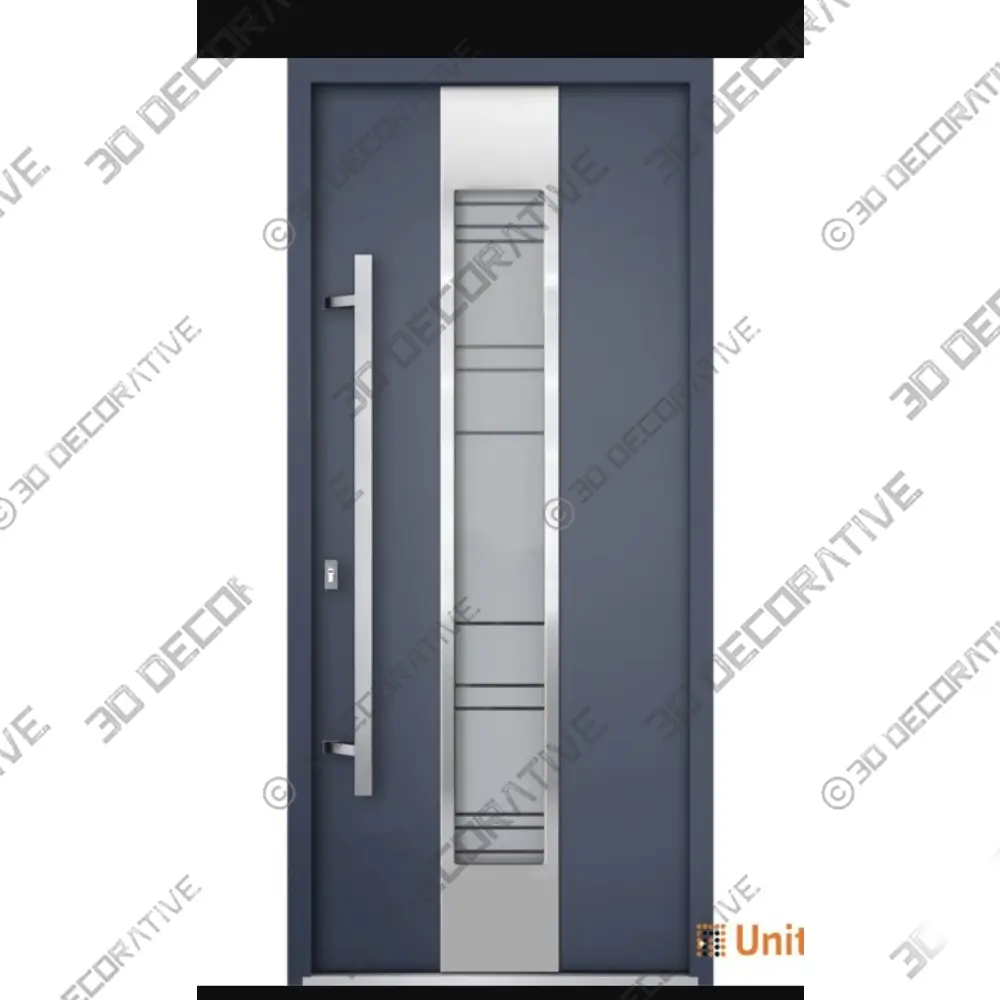 Steel Exterior Door Prehung with Stainless Modern by Deux