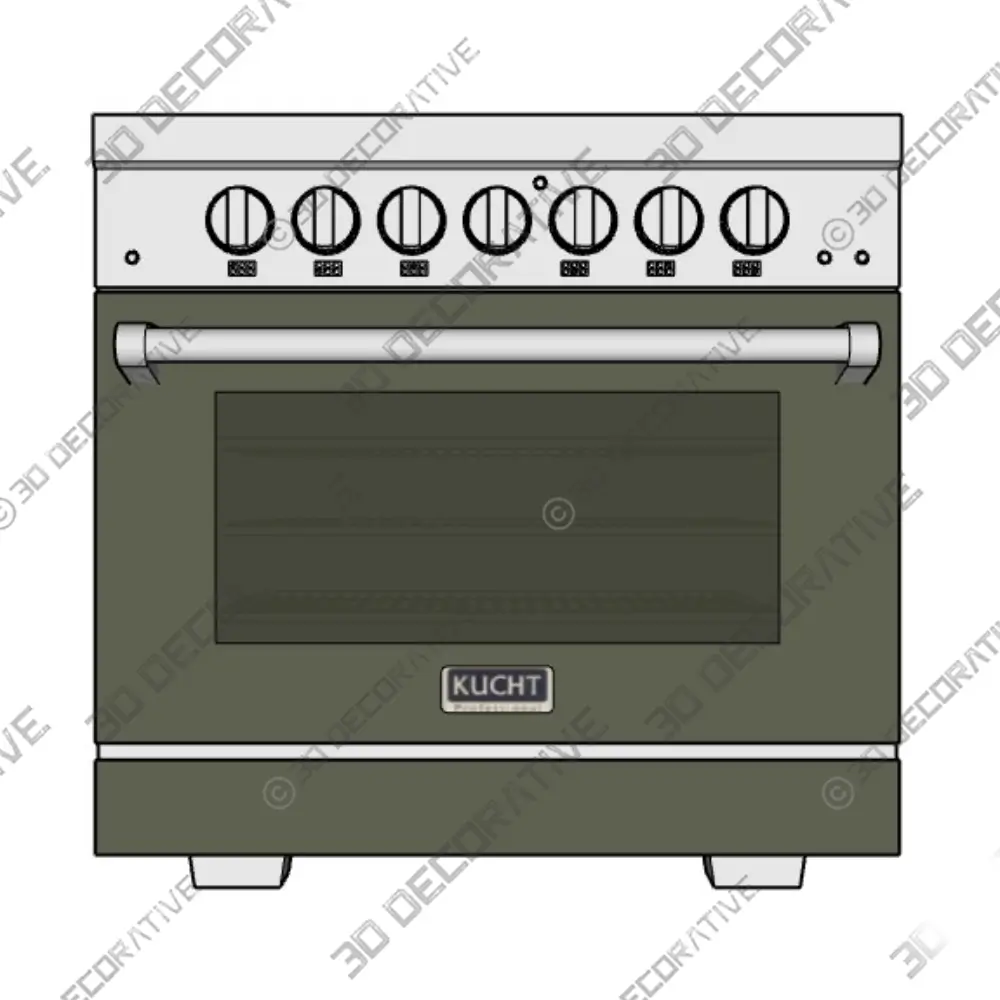 Freestanding Natural Gas Range | 36" Olive Green | Home Depot