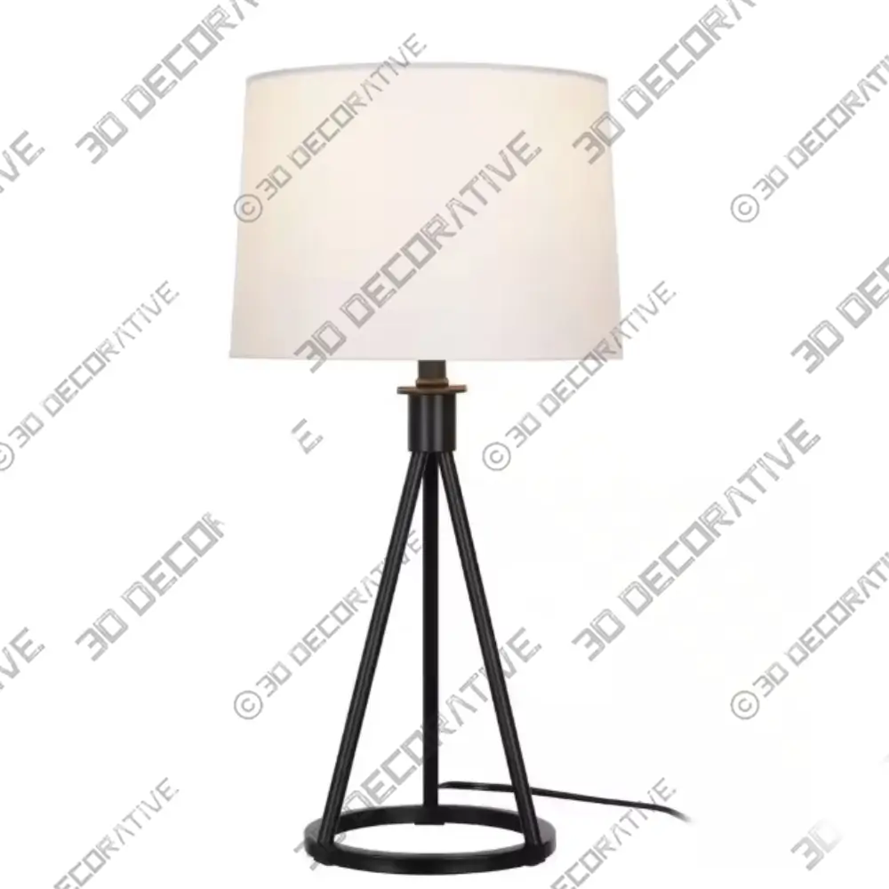 Tripod Table Lamp | Black Round Base Modern Lighting